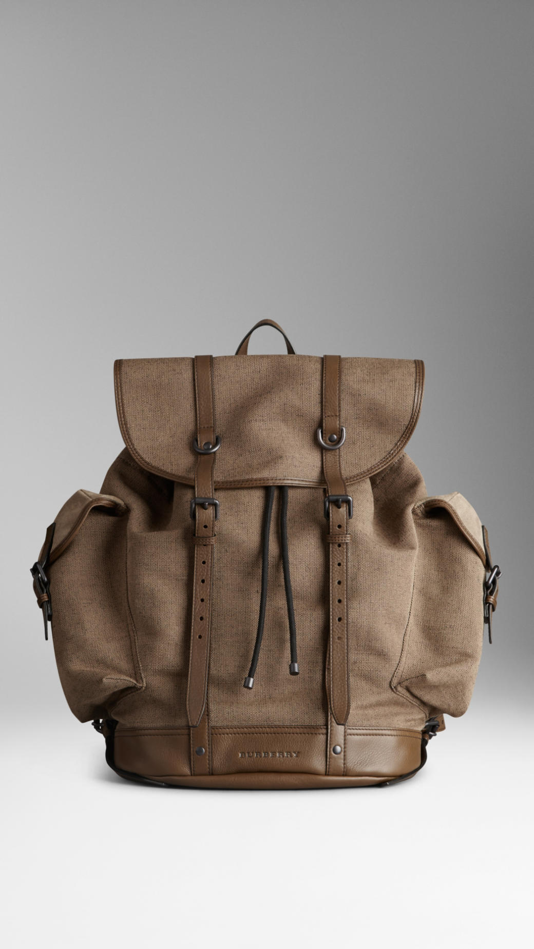 Burberry Leather Trim Cotton Canvas Backpack in Brown for Men | Lyst Burberry Leather Trim Cotton Canvas Backpack in Brown for Men | Lyst