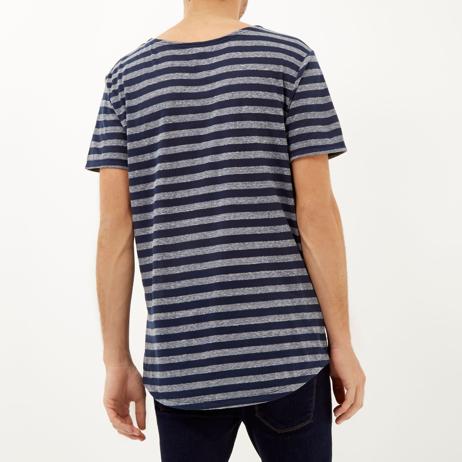 River island Navy Stripe Curved Hem Short Sleeve T-shirt in Blue for ... River island Navy Stripe Curved Hem Short Sleeve T-shirt in Blue for ...
