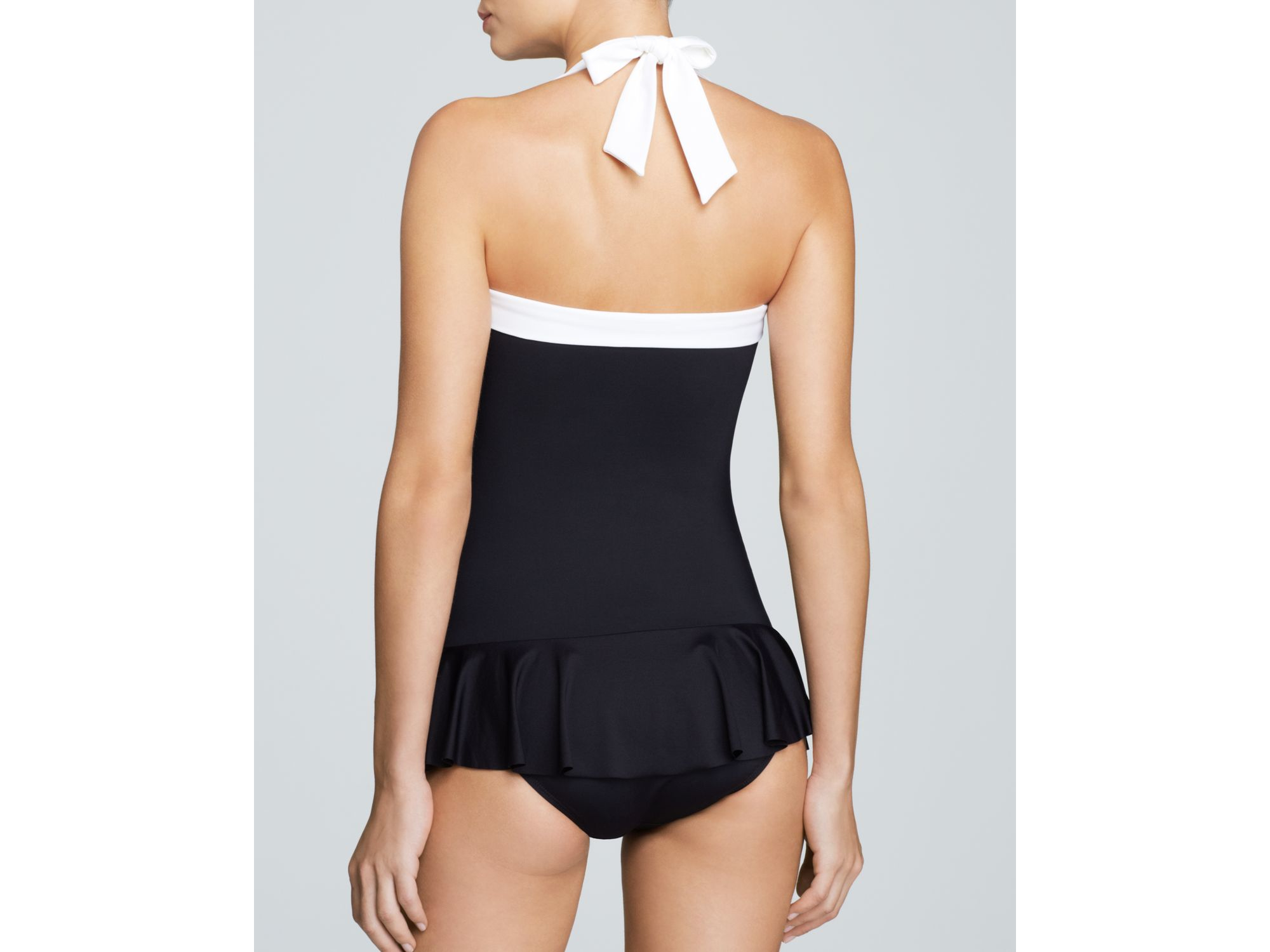 Ralph Lauren Lauren Bel Aire Shirred Bandeau Skirted Mio One Piece