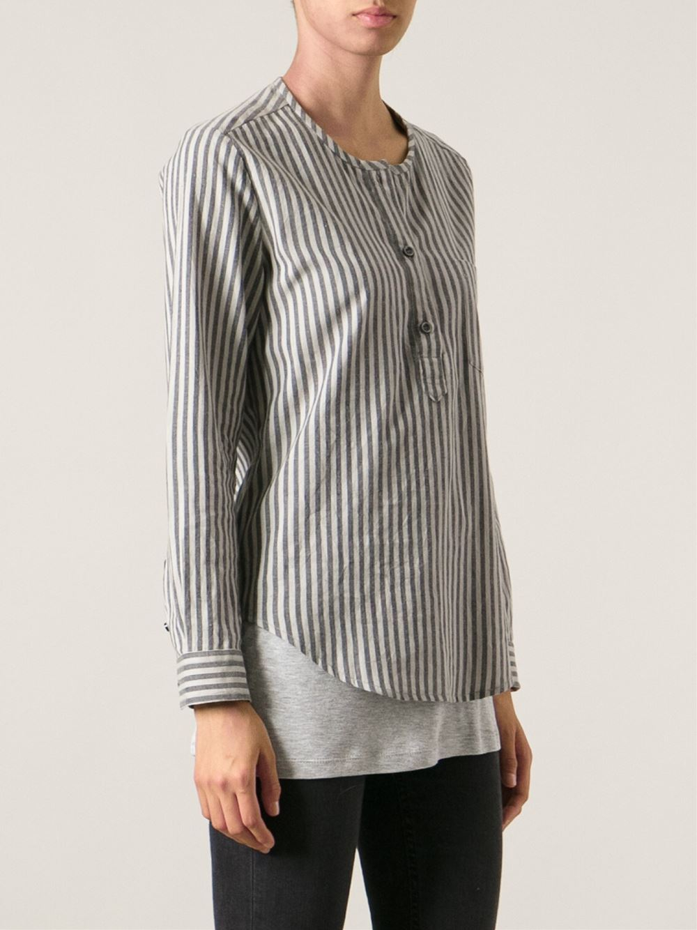 Lyst - Étoile Isabel Marant Striped Shirt in Gray