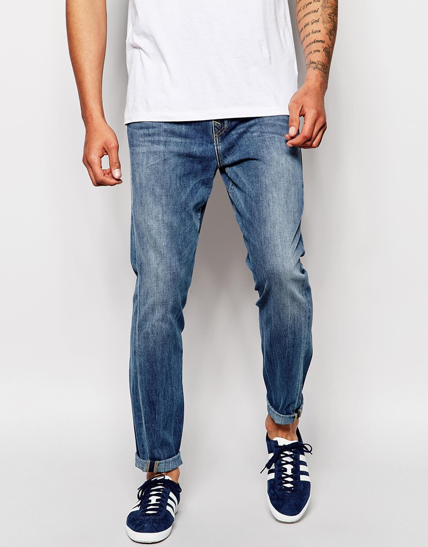 Lyst - True Religion Jeans Mick Slouch Tapered Fit Light Vintage Wash ...