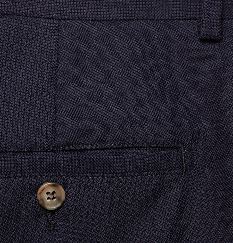 Lyst - Ami Navy Tapered Wool Suit Trousers in Blue for Men