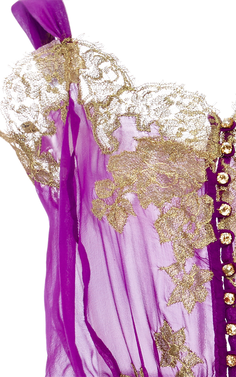 Lyst - Rosamosario Gold And My Love Bodysuit in Purple