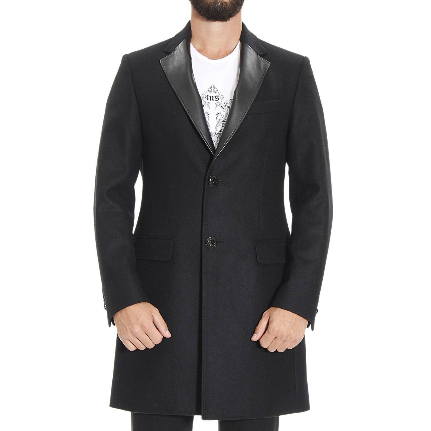 John richmond Coat in Black for Men | Lyst