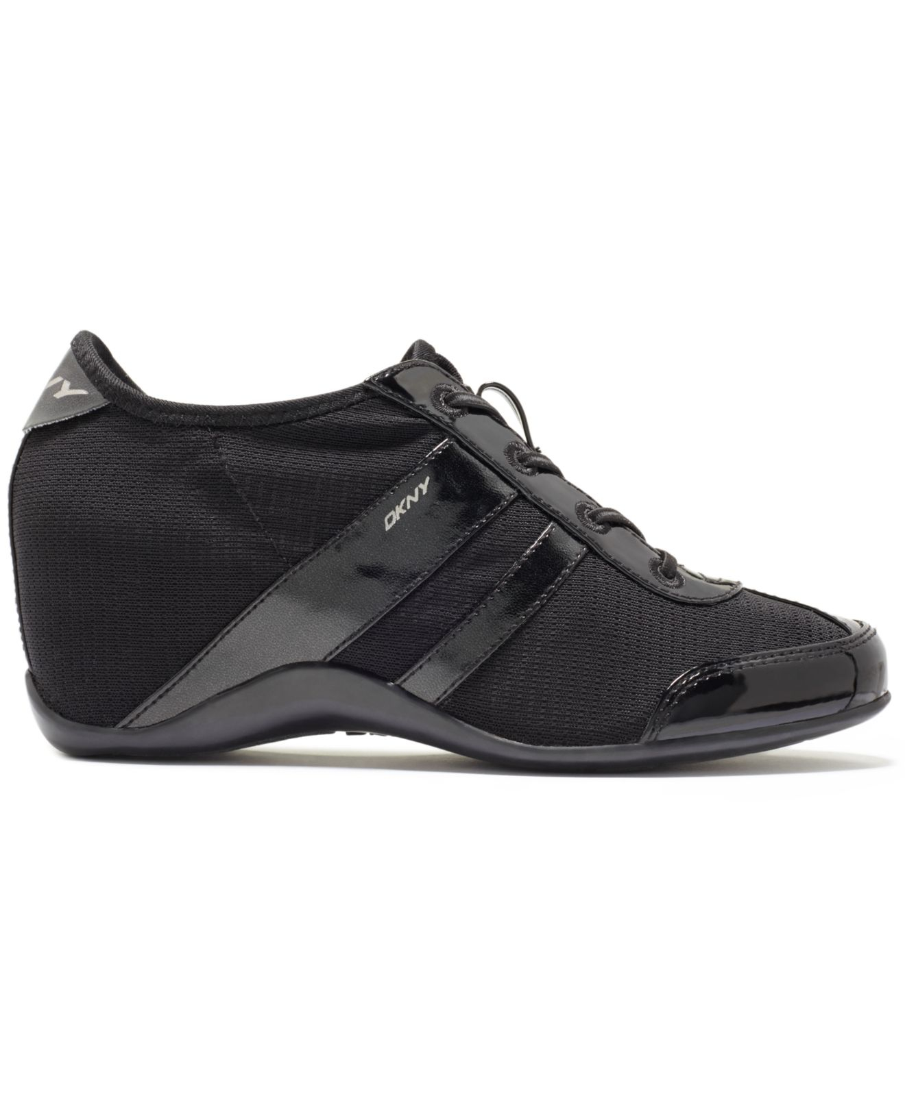 Dkny Paige Wedge Sneakers in Black | Lyst