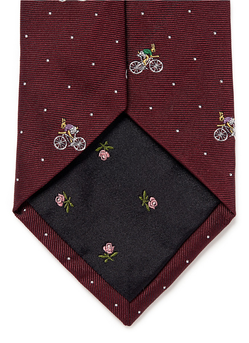 Lyst - Paul Smith Cycling Rabbit Silk Tie in Red for Men