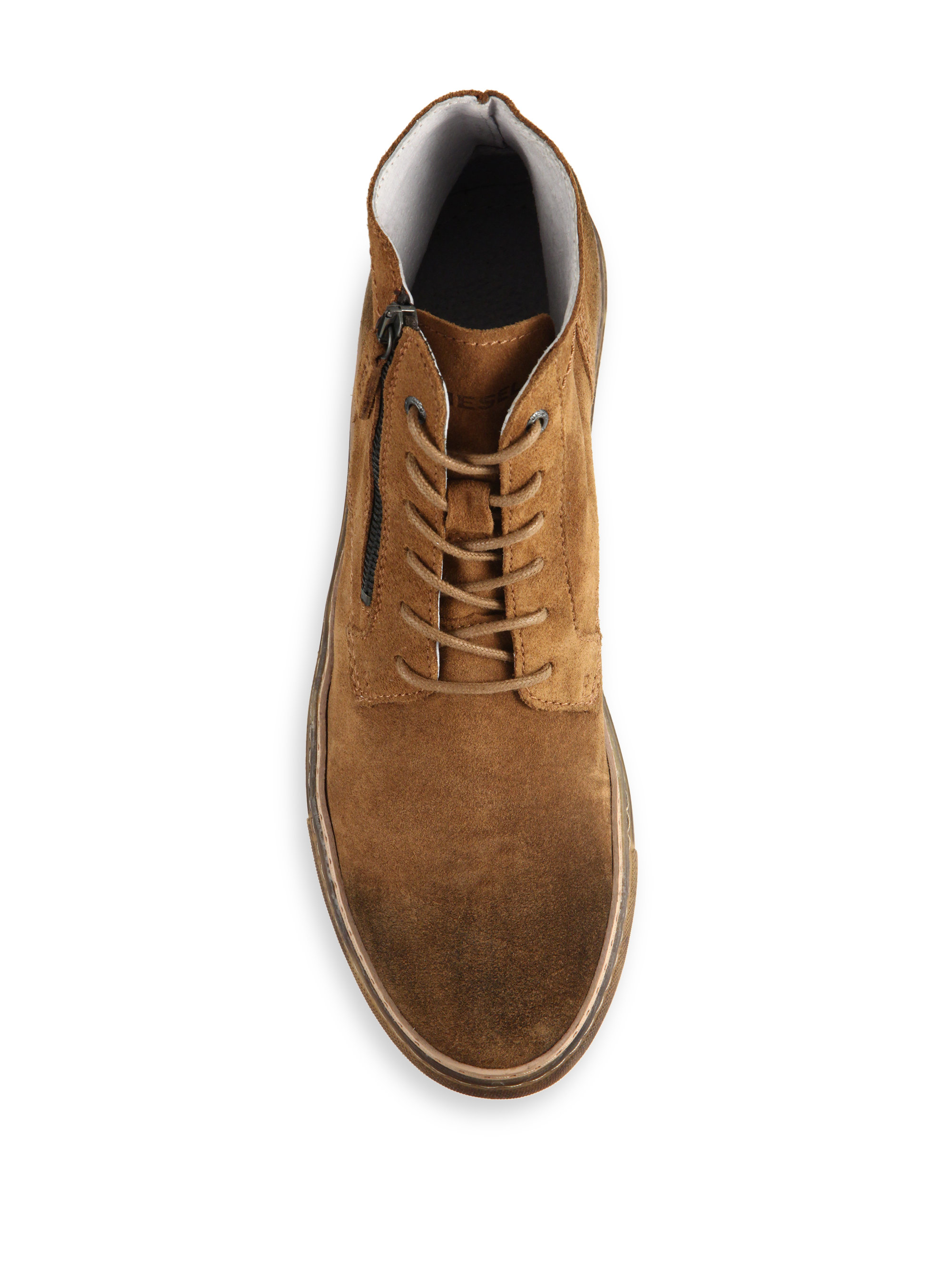 Diesel Lace Up Suede Boots In Brown For Men Lyst
