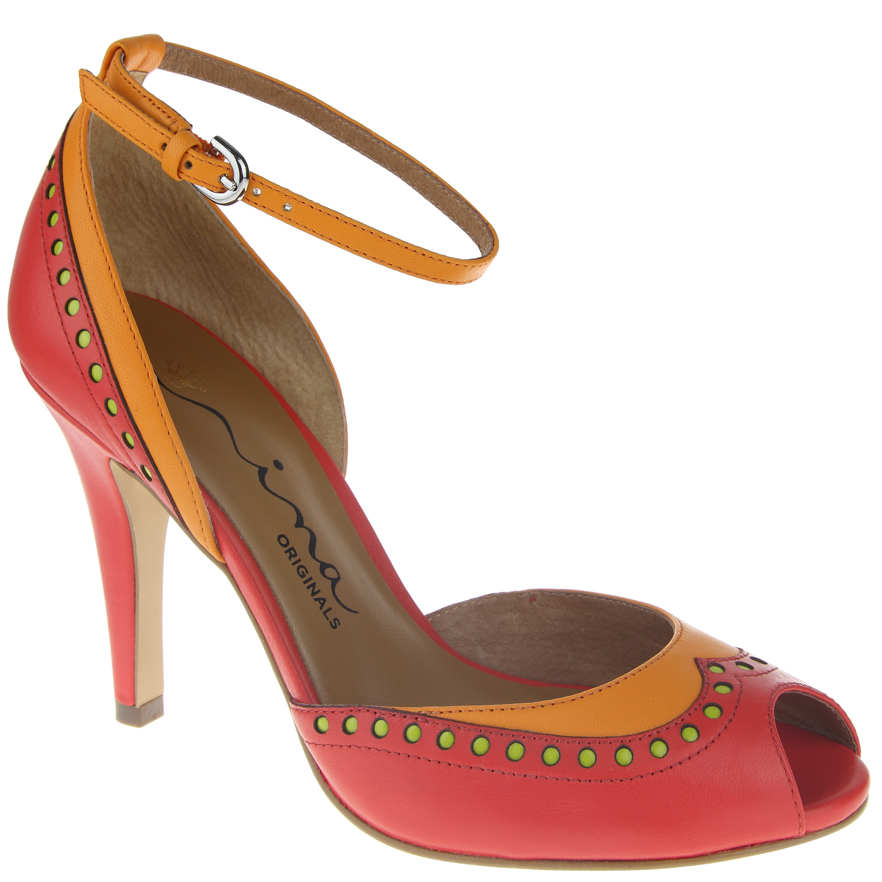 Nina Shoes Sylvia In Red Citrus Multi Nappa Lyst
