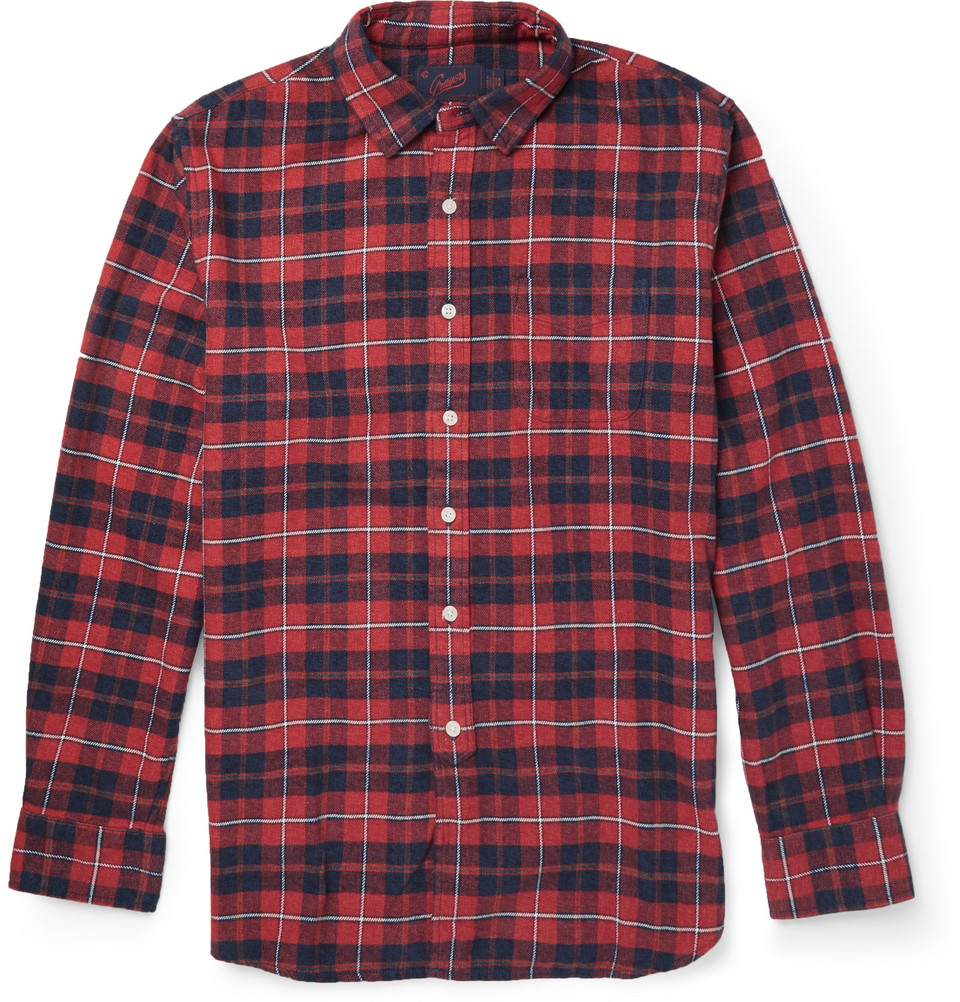 Lyst - Grayers Checked Cotton-Flannel Shirt in Red for Men