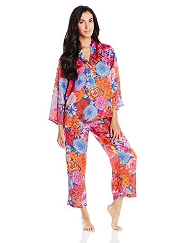 N Natori Adelia Pajama in Red - Lyst