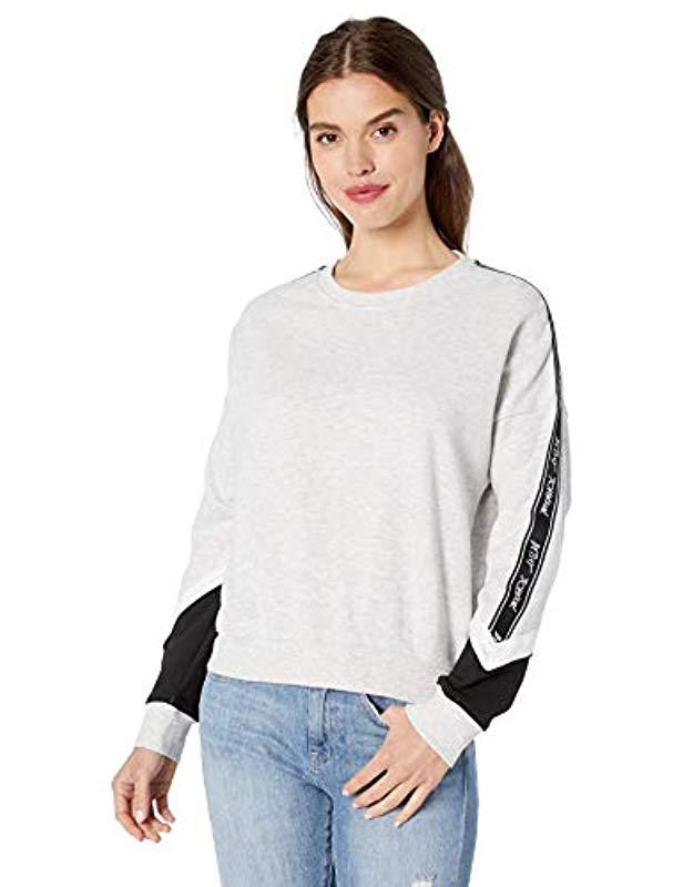 Betsey Johnson Colorblock Logo Tape Sweatshirt in Gray - Save 2% - Lyst