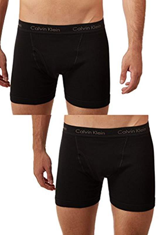 Calvin Klein Underwear 3 Pack Cotton Classics Boxer Briefs In Black For