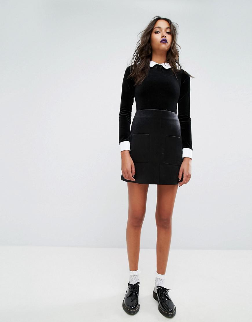 Lyst - Missguided Wednesday Addams Halloween Body in Black