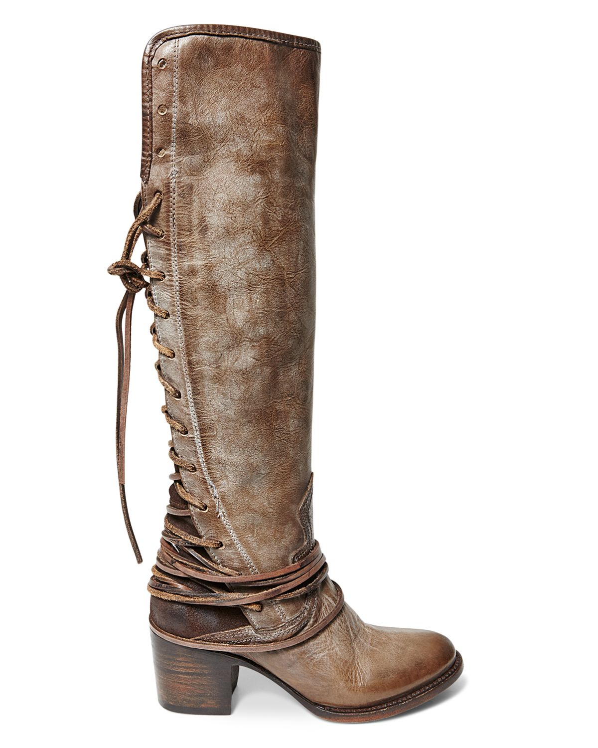 Lyst - Freebird By Steven Tall Boots - Coal Lace Up in Gray