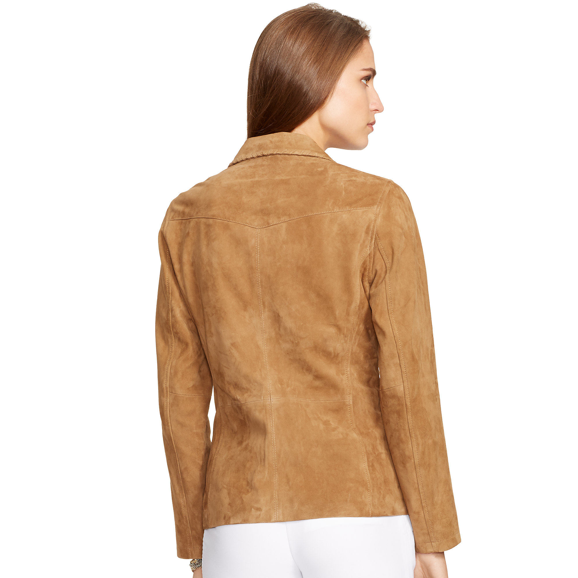Lyst - Ralph Lauren Suede Western Jacket in Brown