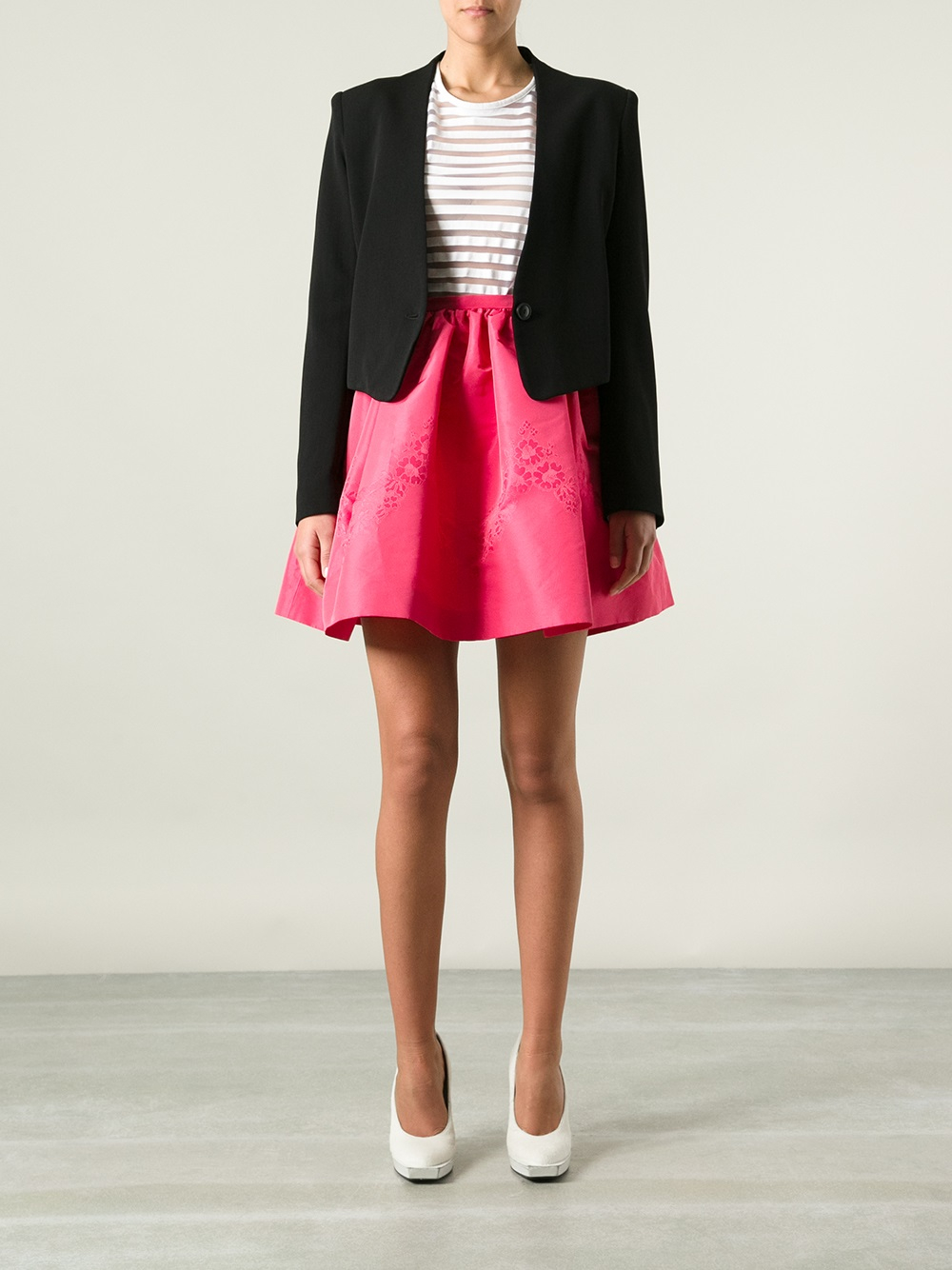 Red Valentino Short Flared Skirt In Pink Lyst
