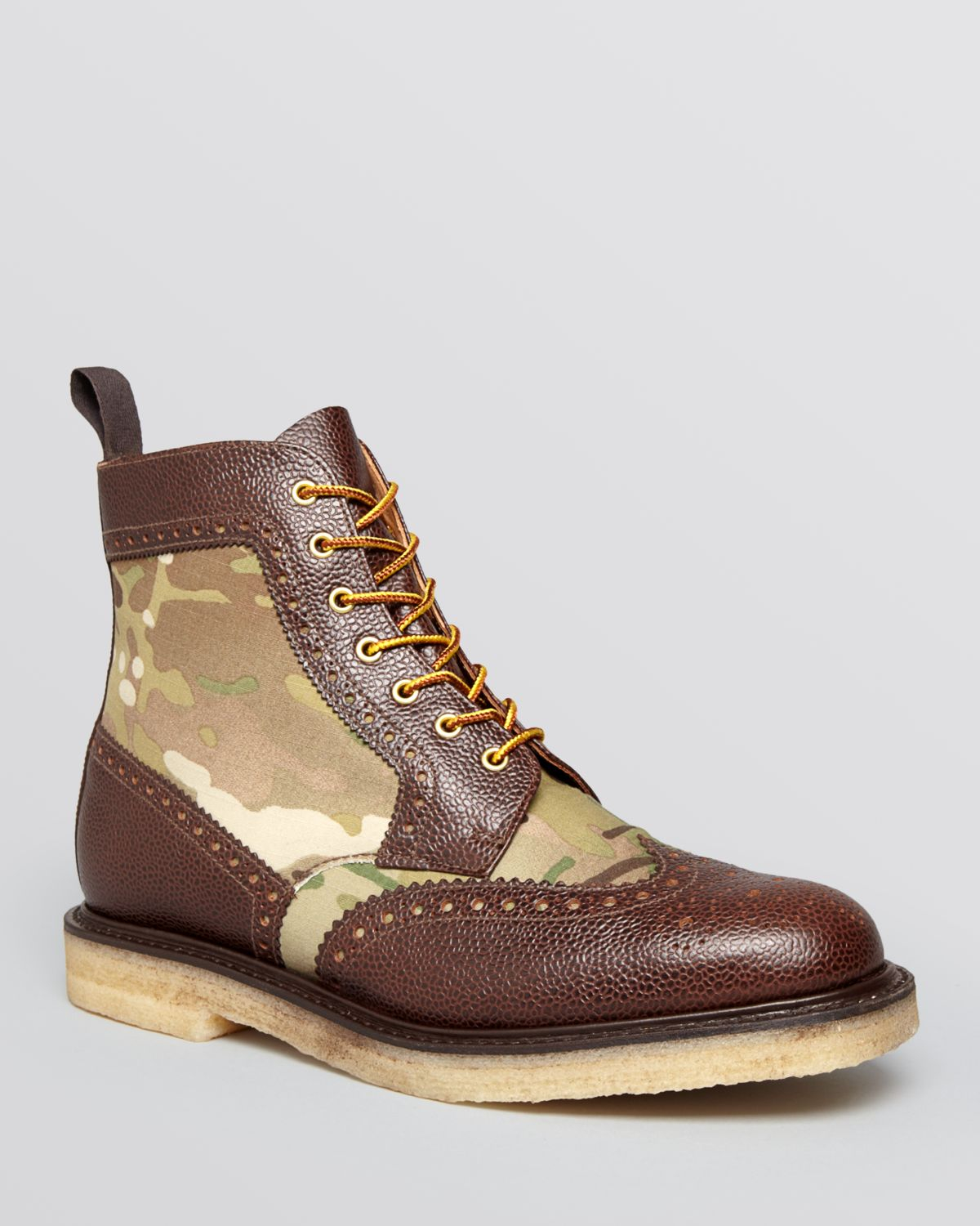 Mark mcnairy new amsterdam Country Brogue Boots in Green for Men (Army ...
