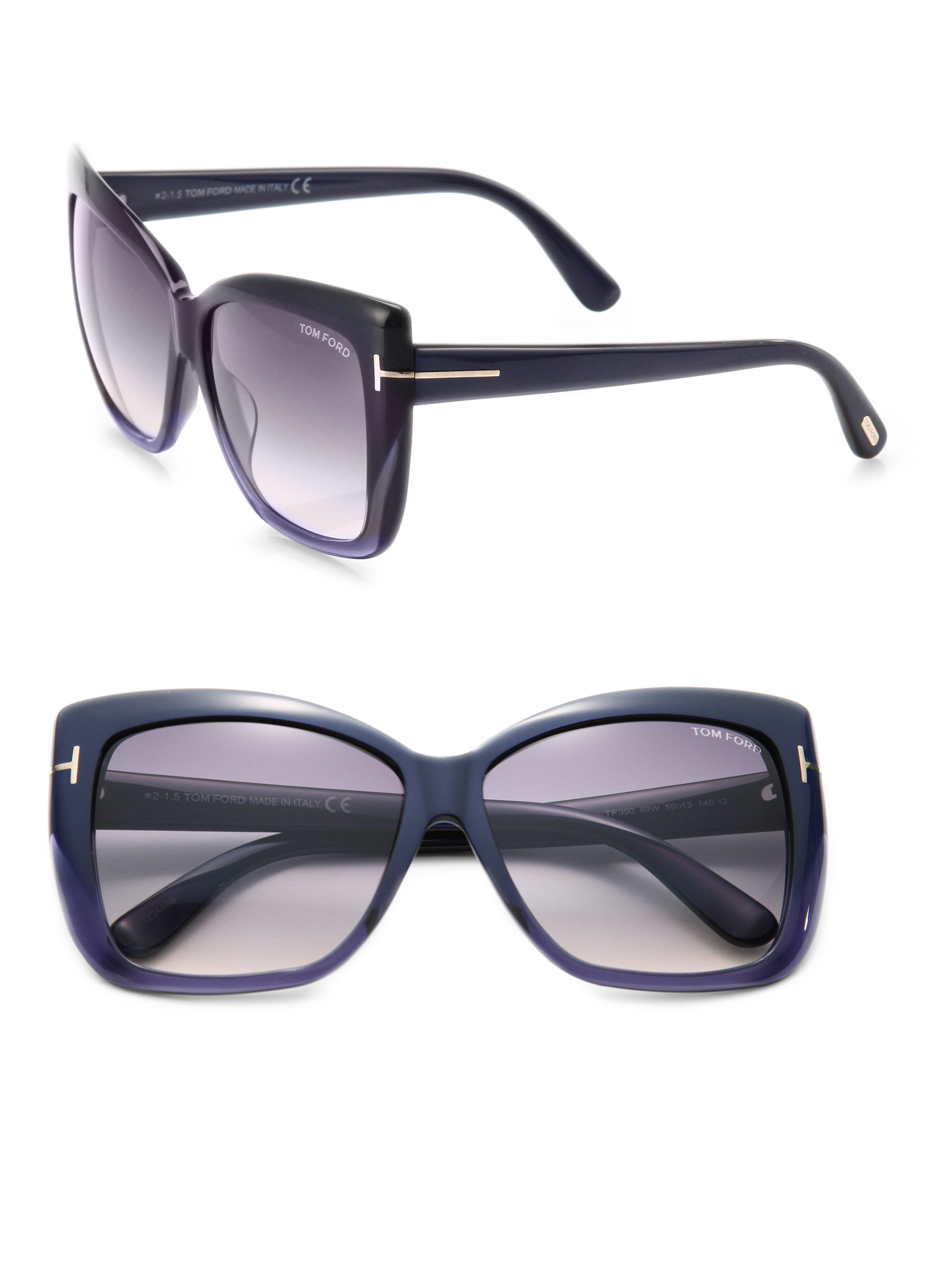 Tom Ford Irina 59mm Square Sunglasses In Blue Lyst