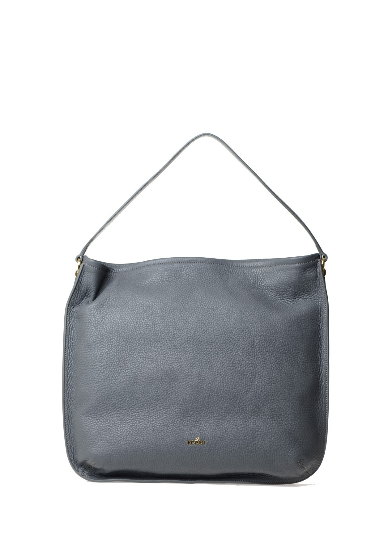Hogan Grain Leather Hobo Bag in Gray (GREY) | Lyst