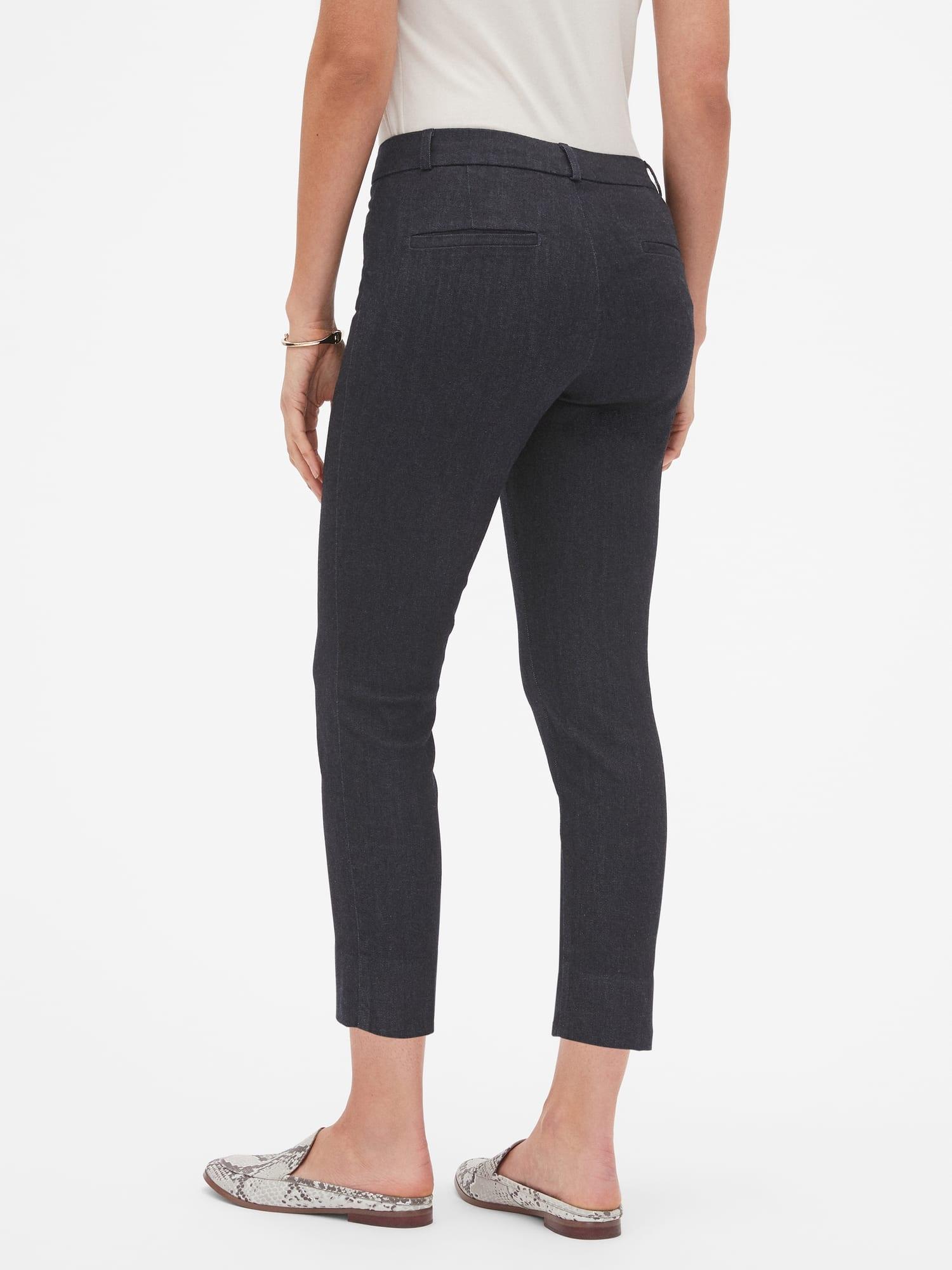 Banana Republic Factory Petite Sloan Denim Crop Pant in Chambray Blue ...