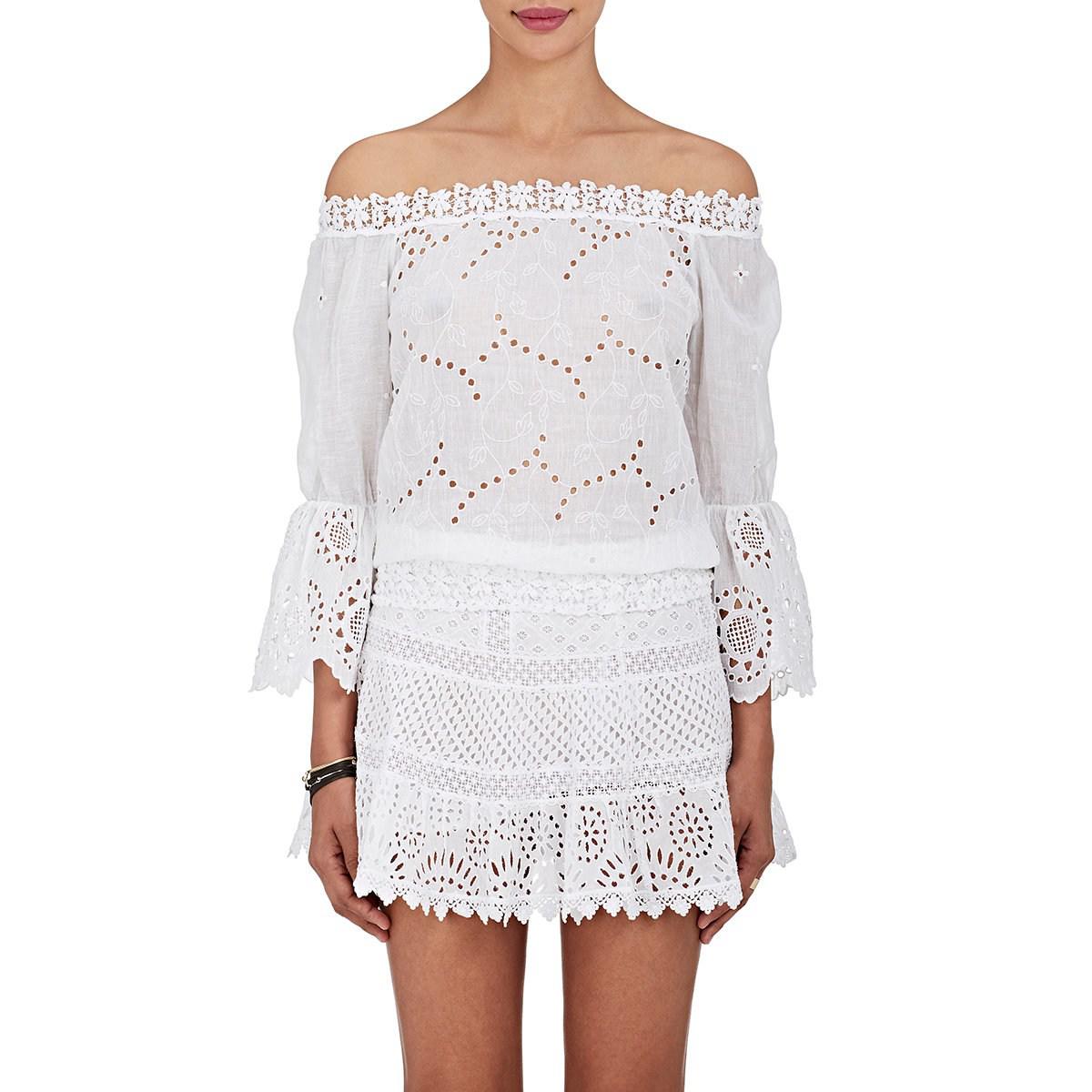 Temptation Positano Jannina Linen Top in White - Lyst