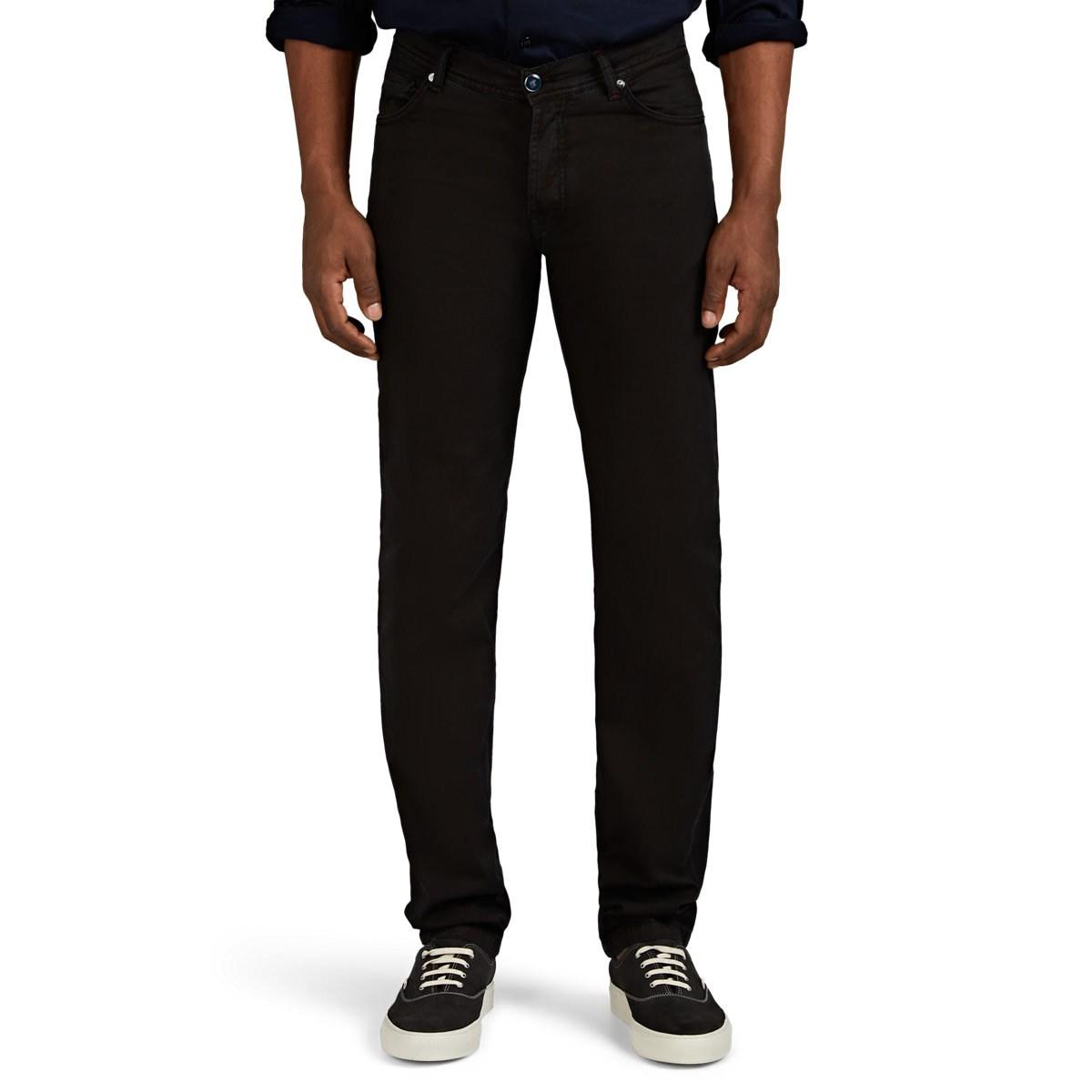 Lyst - Marco Pescarolo Cotton-silk Five-pocket Trousers in Black for Men