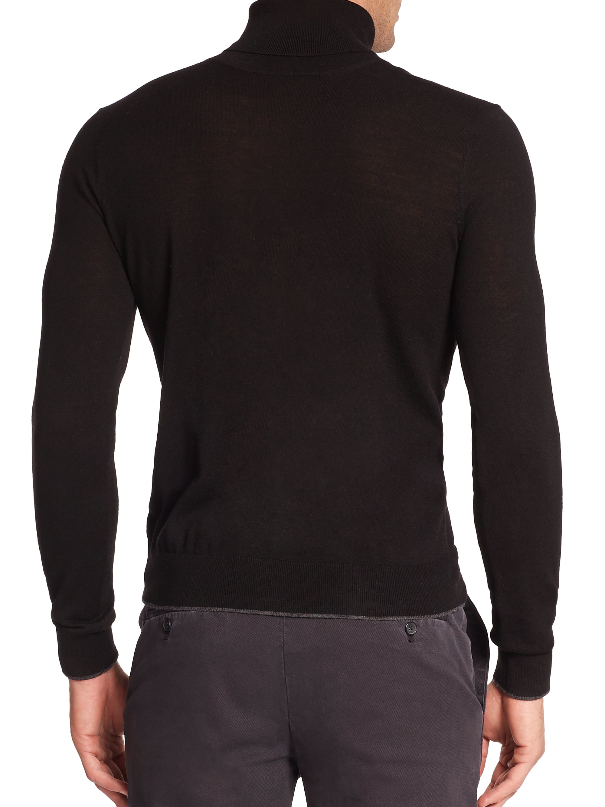 Lyst - Michael Kors Merino Wool-blend Turtleneck in Black for Men