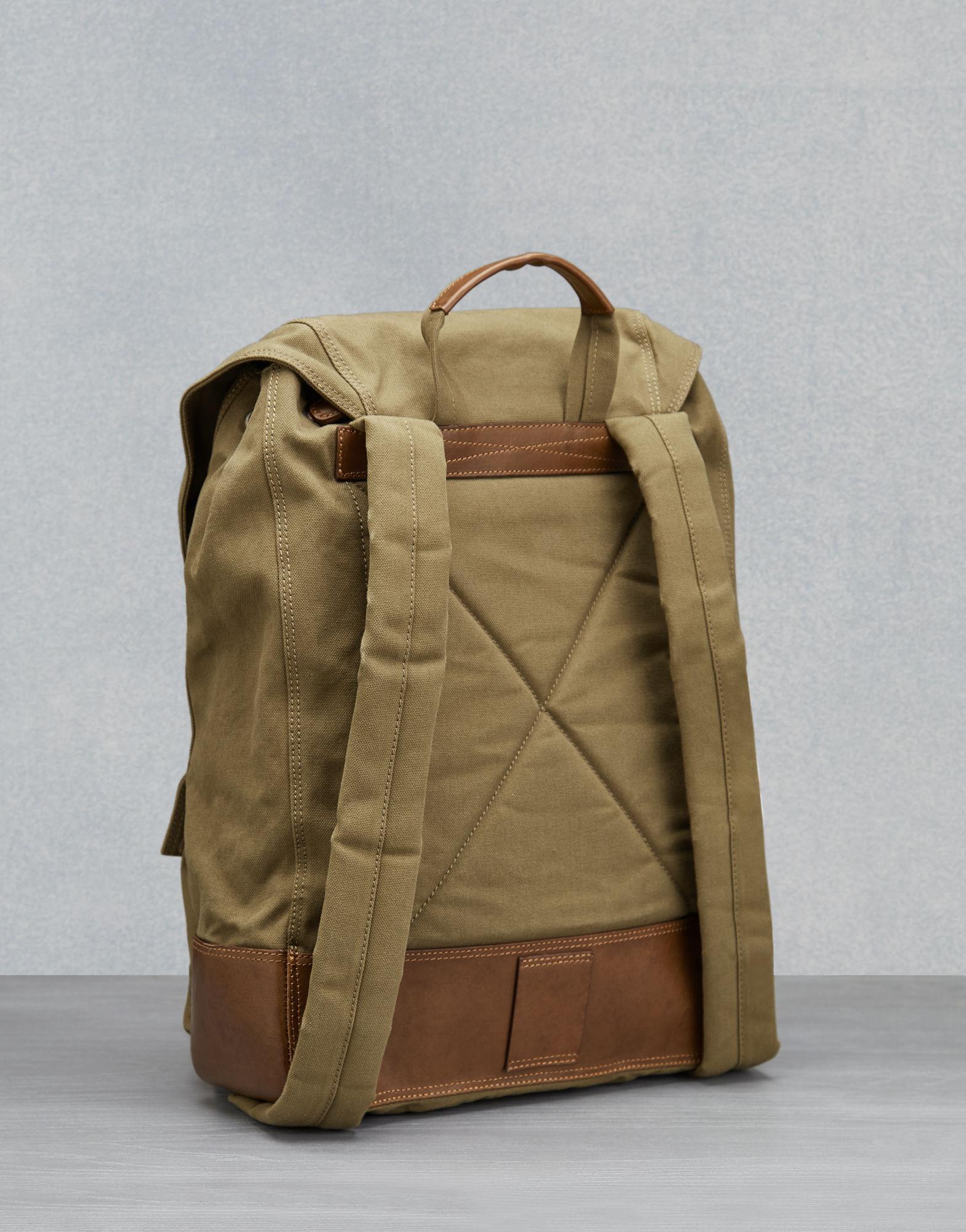 Belstaff Cotton Colonial Backpack in Khaki (Natural) for Men - Lyst