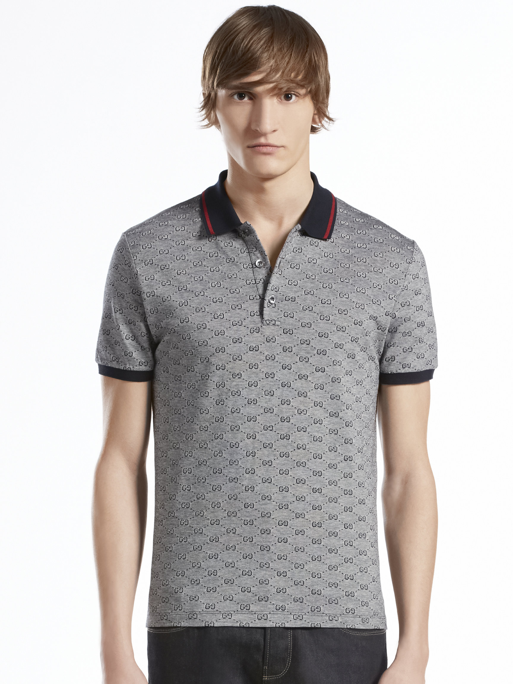 Gucci Gg Polo In Black For Men Lyst Gucci Gg Polo In Black For Men Lyst