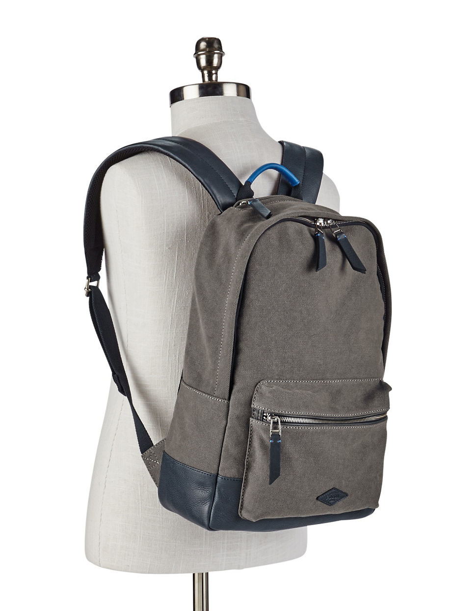 Fossil Canvas/ Leather Backpack | IUCN Water