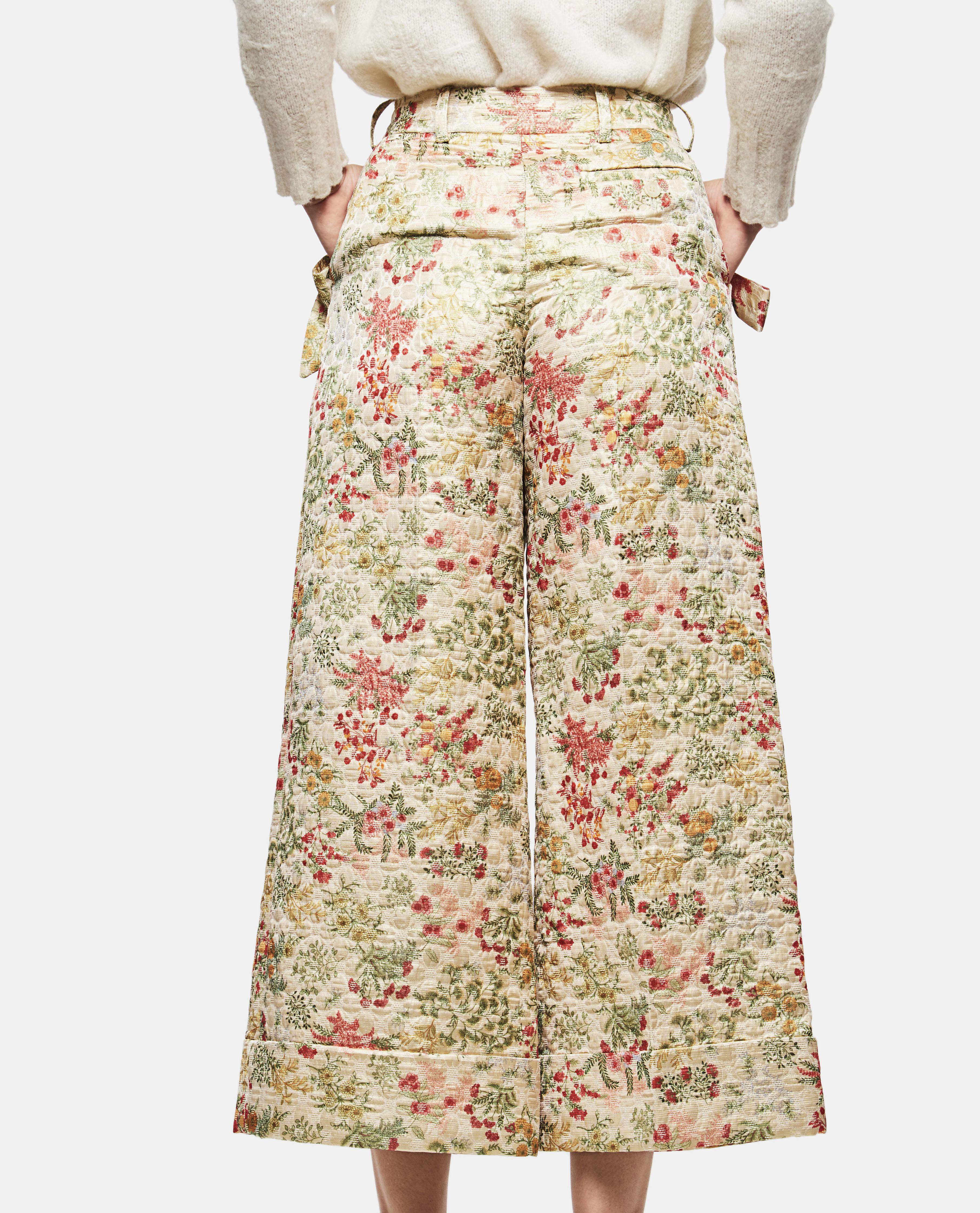 Simone Rocha Floral Brocade Cropped Trousers in Metallic - Lyst