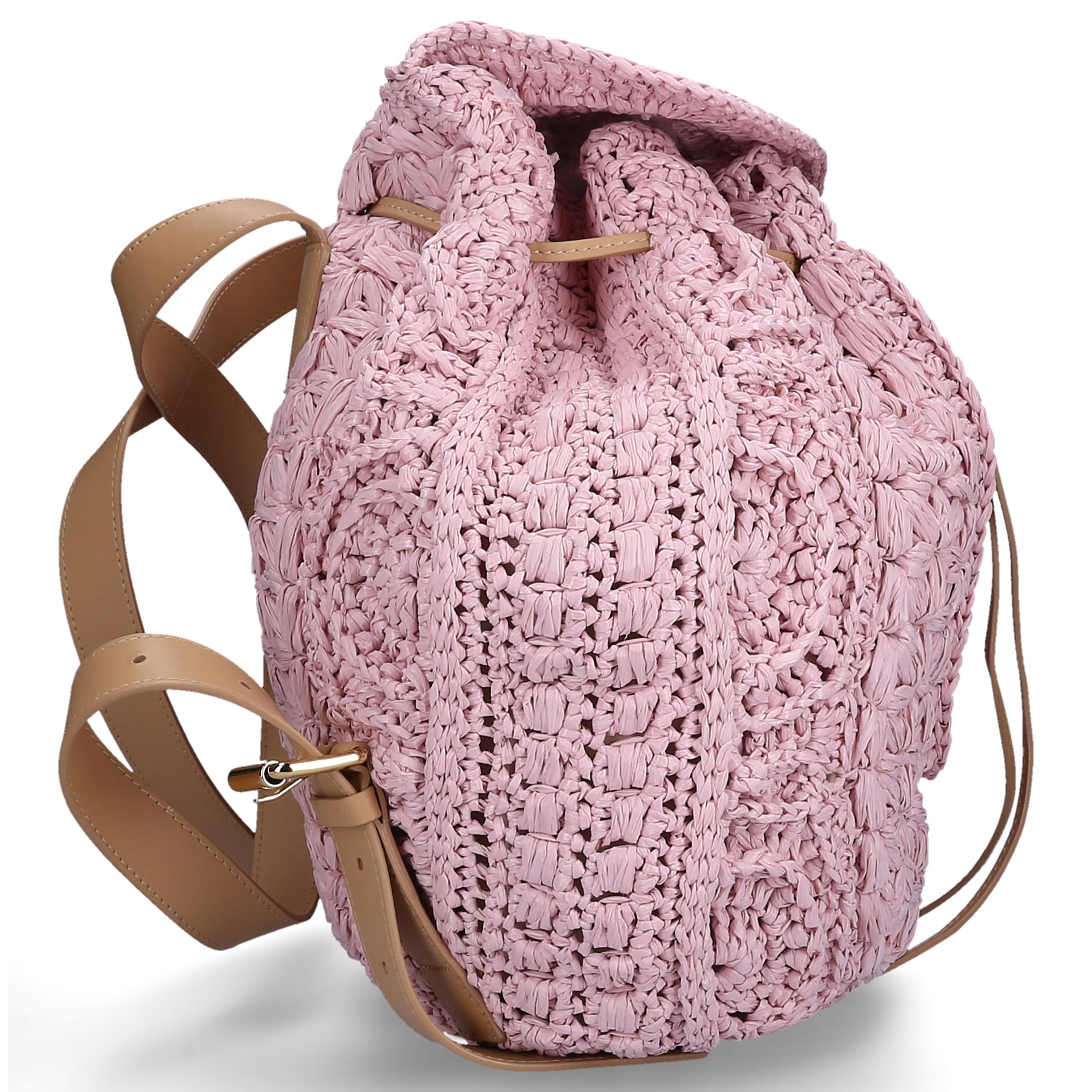 Alberta Ferretti Women Backpack 52a760 Viscose Logo Pink in Pink - Lyst
