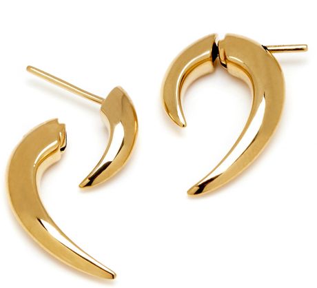 Shaun Leane Gold-Plated Talon Earrings in Gold | Lyst