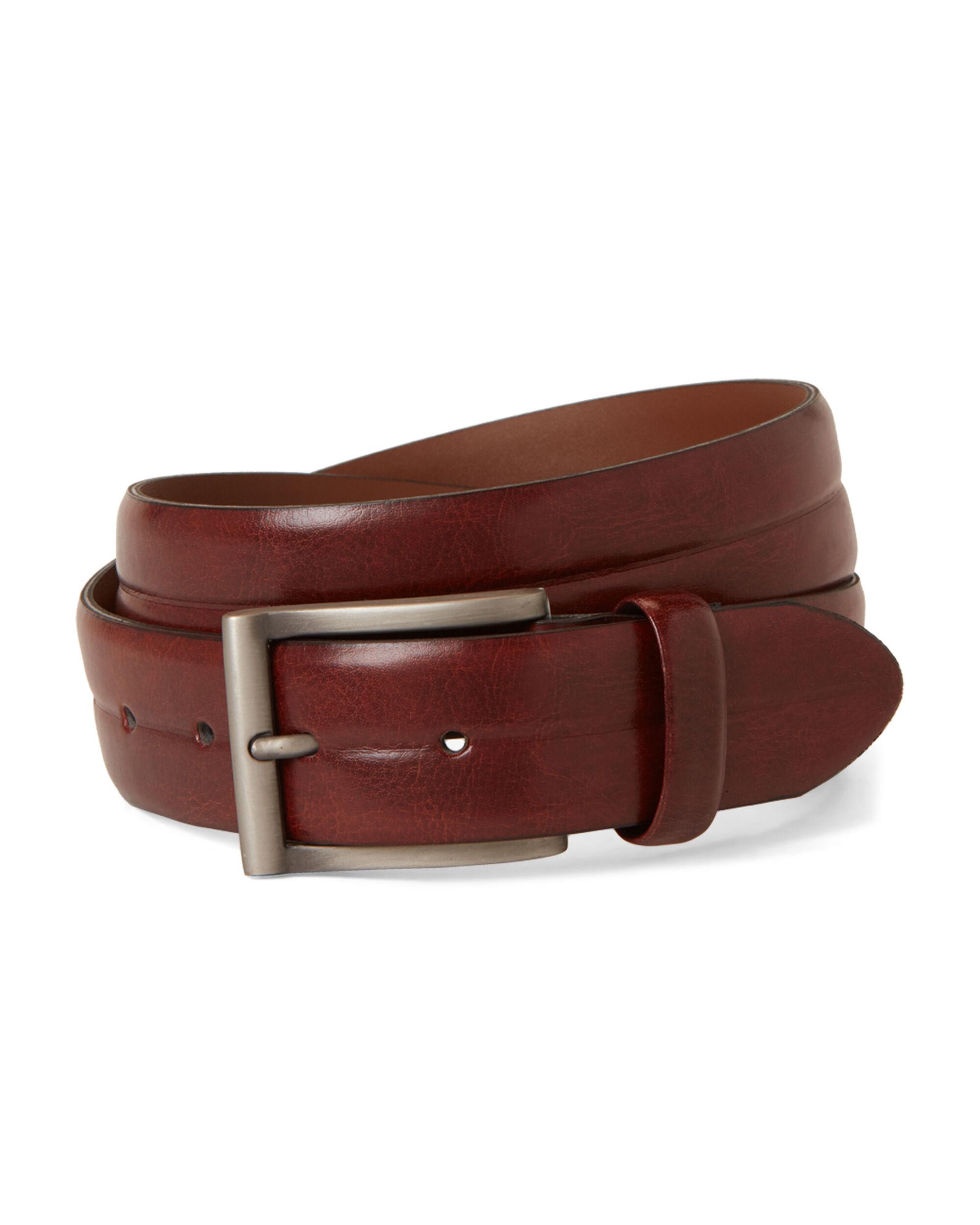 Bosca Stripe Leather Belt in Brown for Men - Lyst