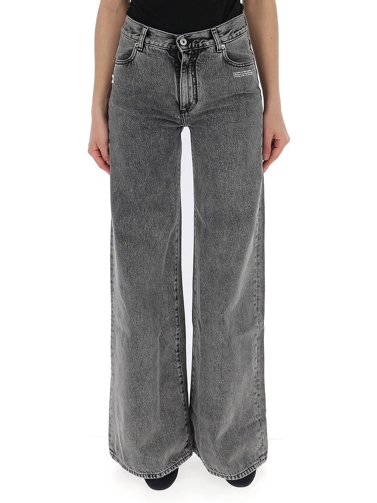 Off-White c/o Virgil Abloh Wide-leg Jeans in Gray - Lyst