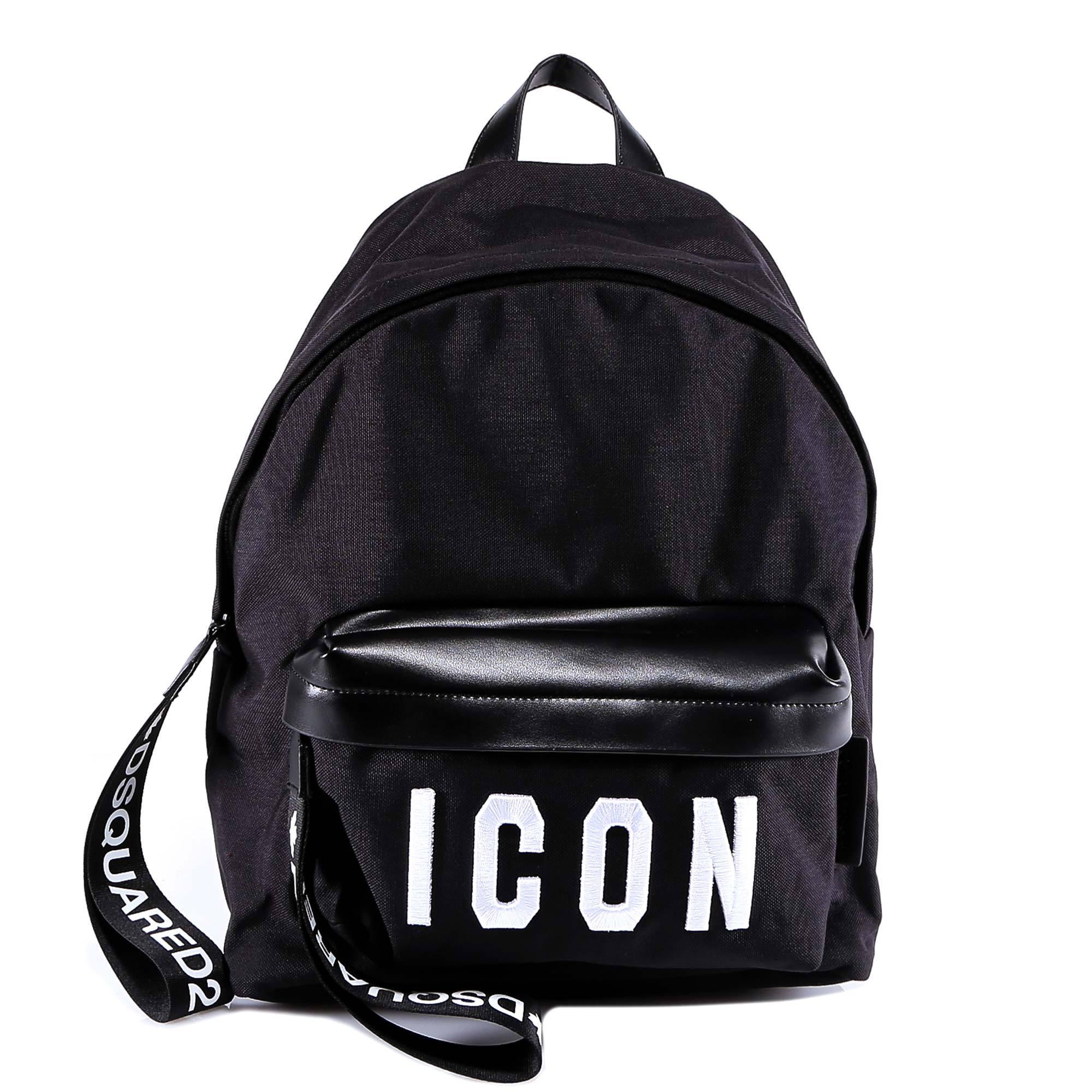 DSquared² Embroidered Backpack in Black for Men - Lyst