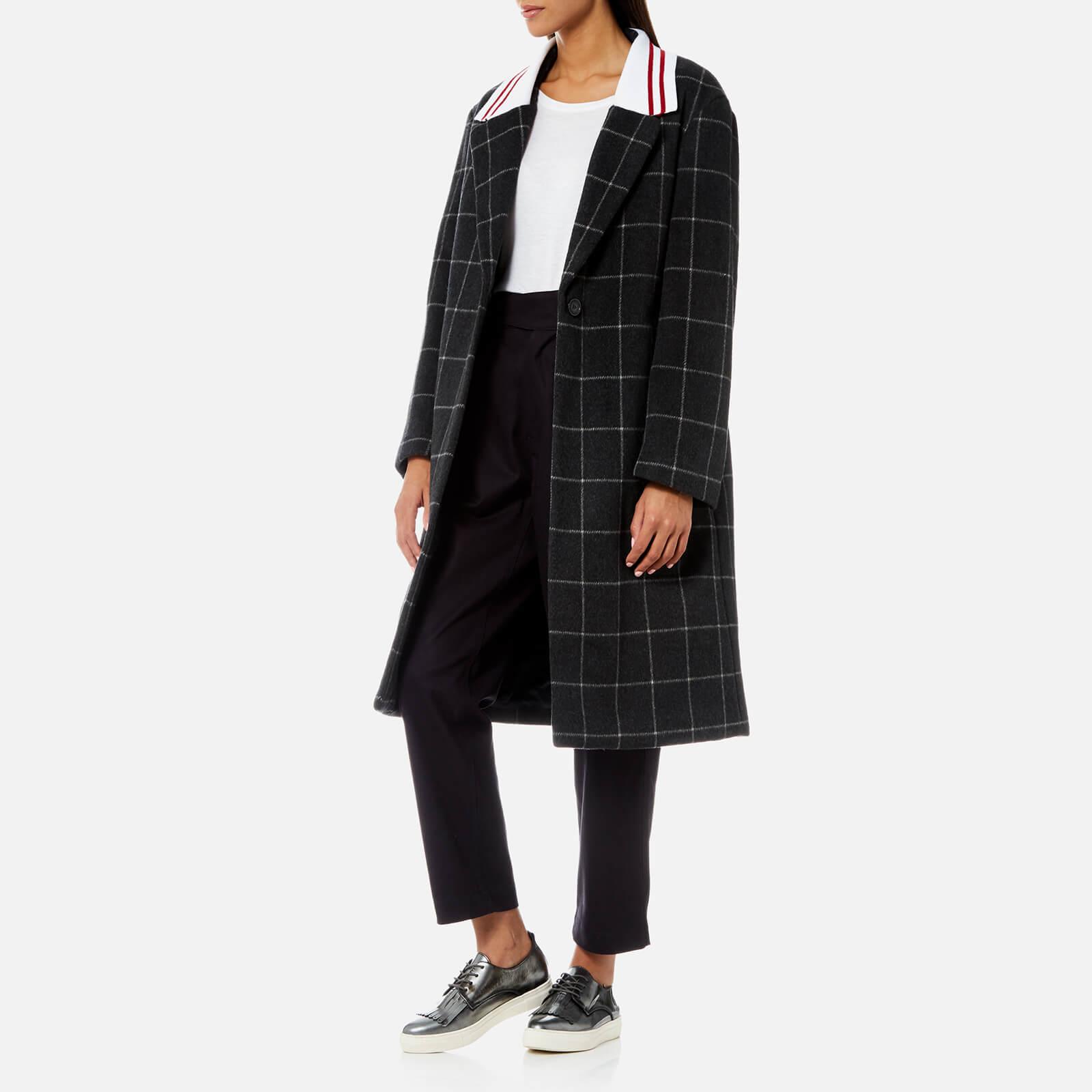 Maison Kitsuné Wool Ribbed Thelma Masculine Coat in Grey (Gray) - Lyst