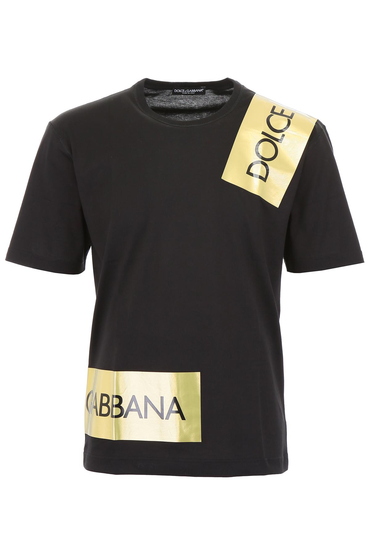 Dolce & Gabbana Logo Patch T-shirt in Metallic for Men - Lyst