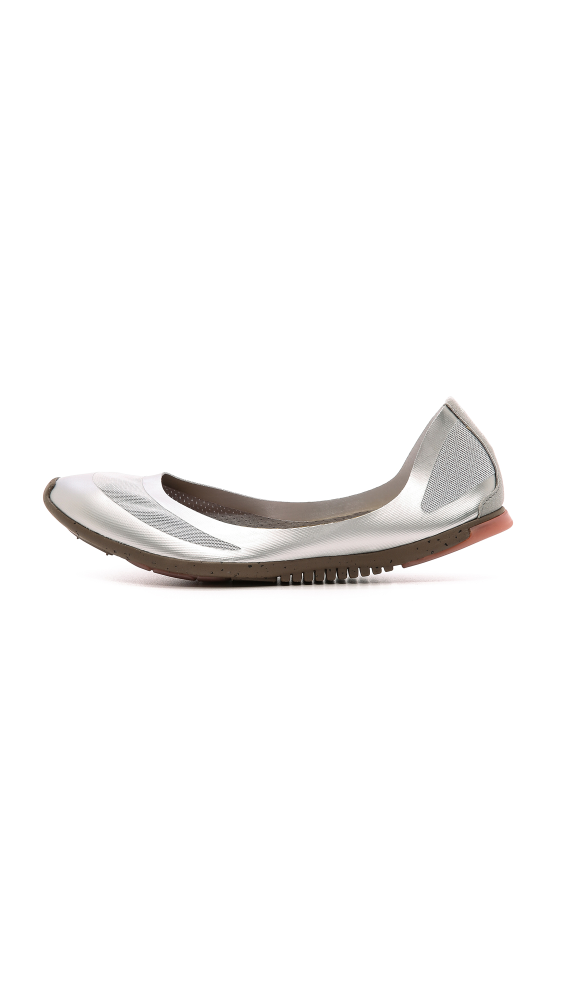 Lyst - Adidas By Stella Mccartney Ciccura Ballet Flats - Matte Silver ...