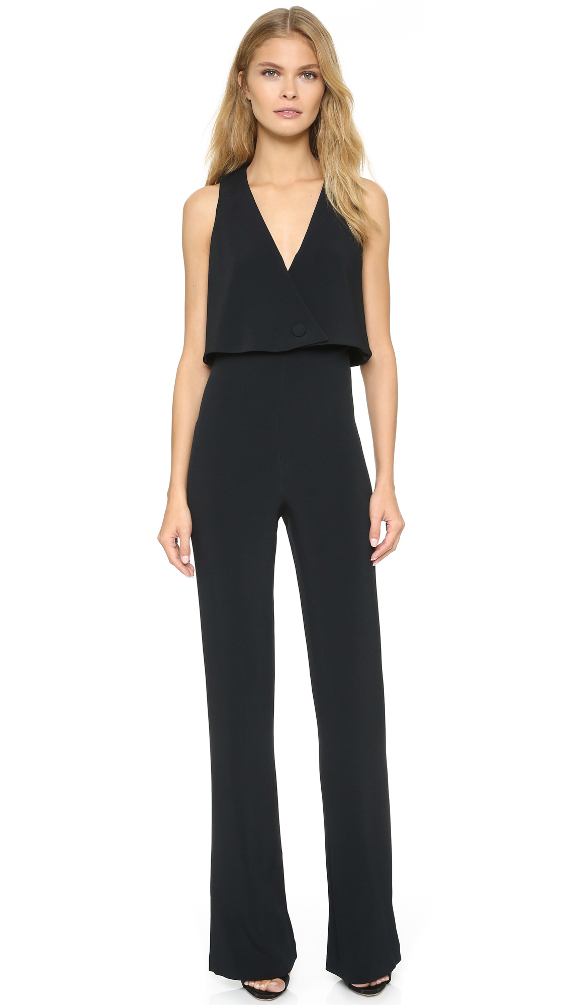 Lyst - Cushnie Et Ochs Sleeveless Jumpsuit - Black in Black