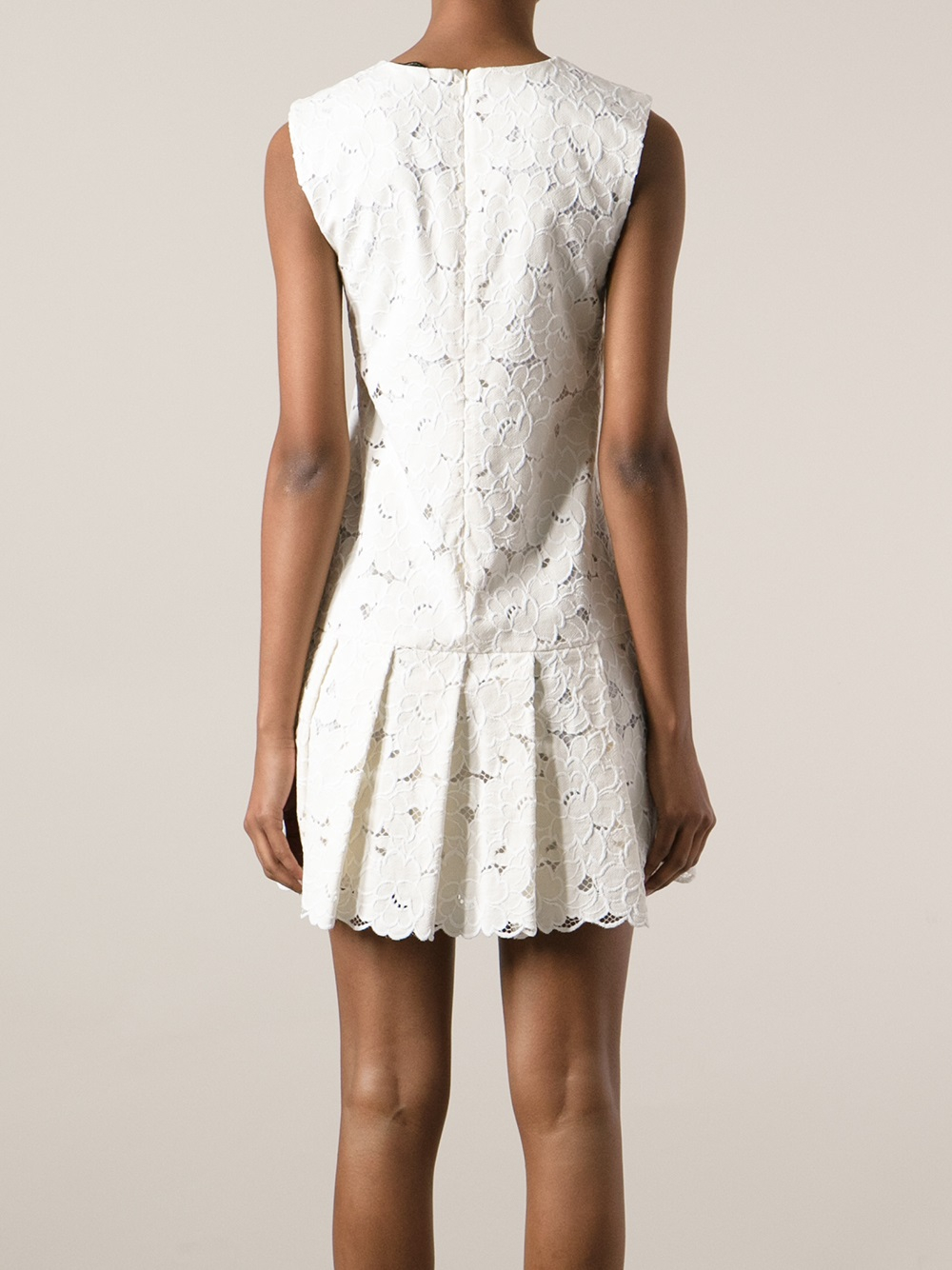 Lyst Ermanno Scervino Floral Lace Skater Dress In White