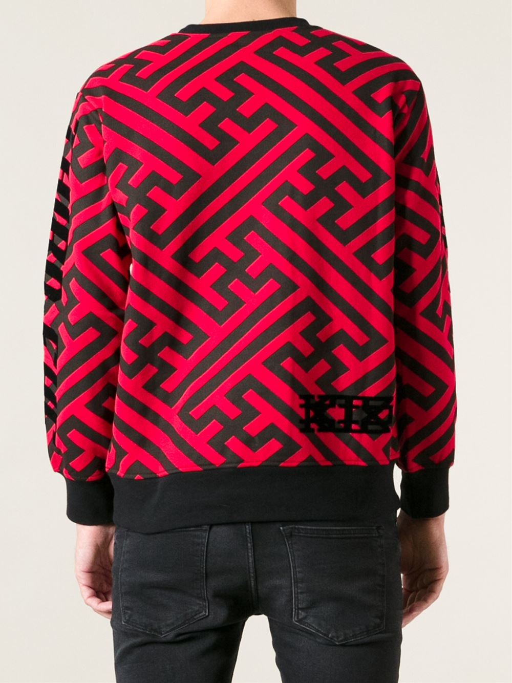 Lyst - Ktz Geometric Design Sweatshirt in Red for Men