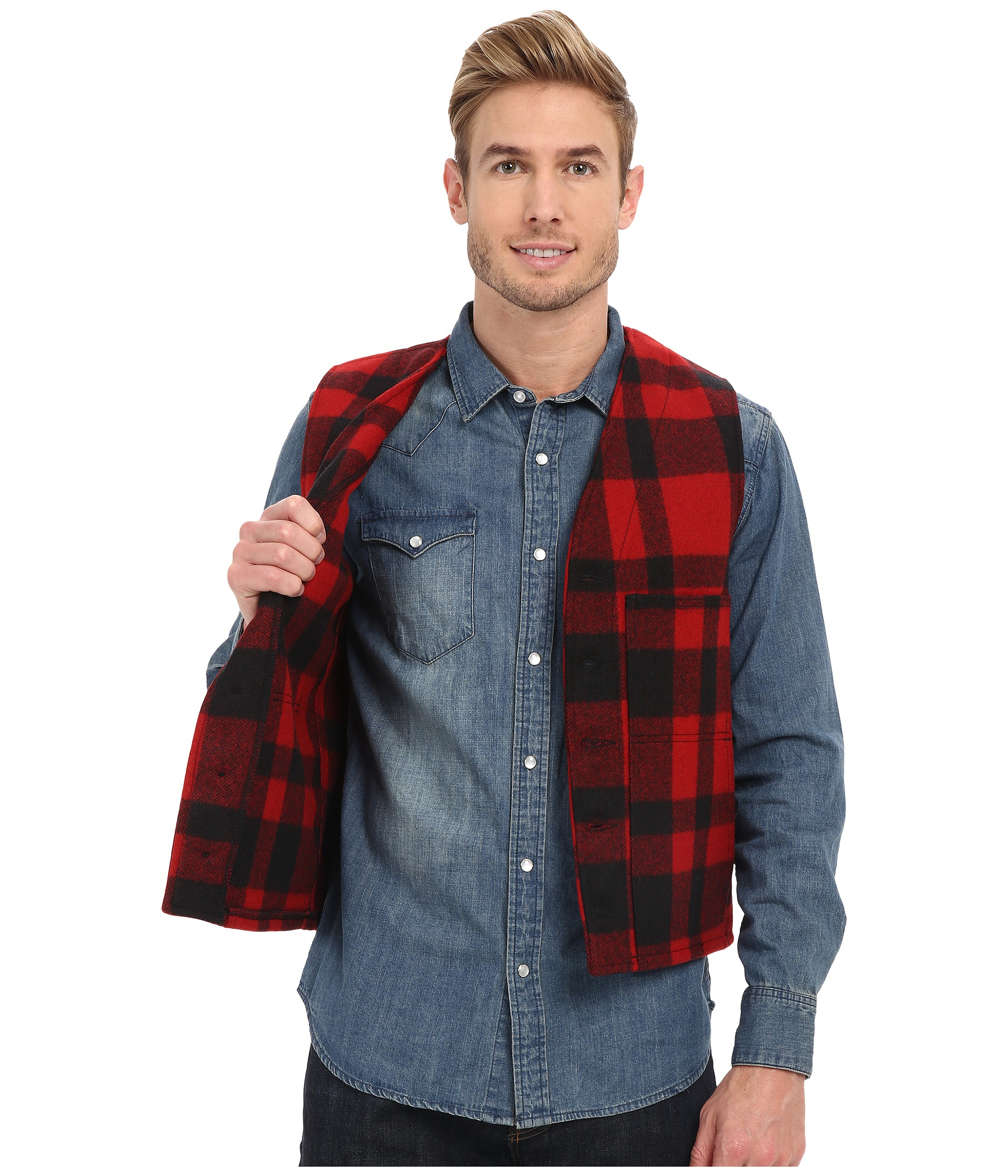 Filson Mackinaw Wool Vest in Red for Men | Lyst