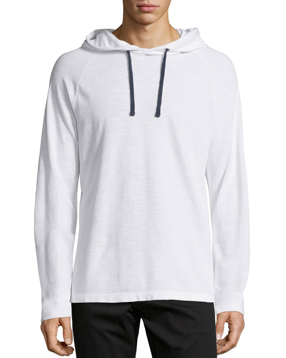 Lyst - James Perse Long-sleeve Pique Knit Hoodie in White for Men