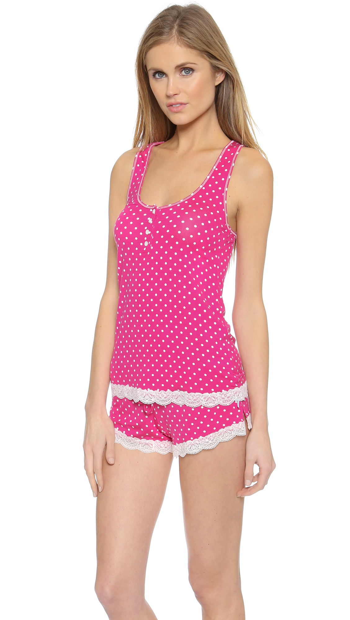 Lyst - Honeydew Intimates Babycakes Pj Set - Surf Dot in Pink