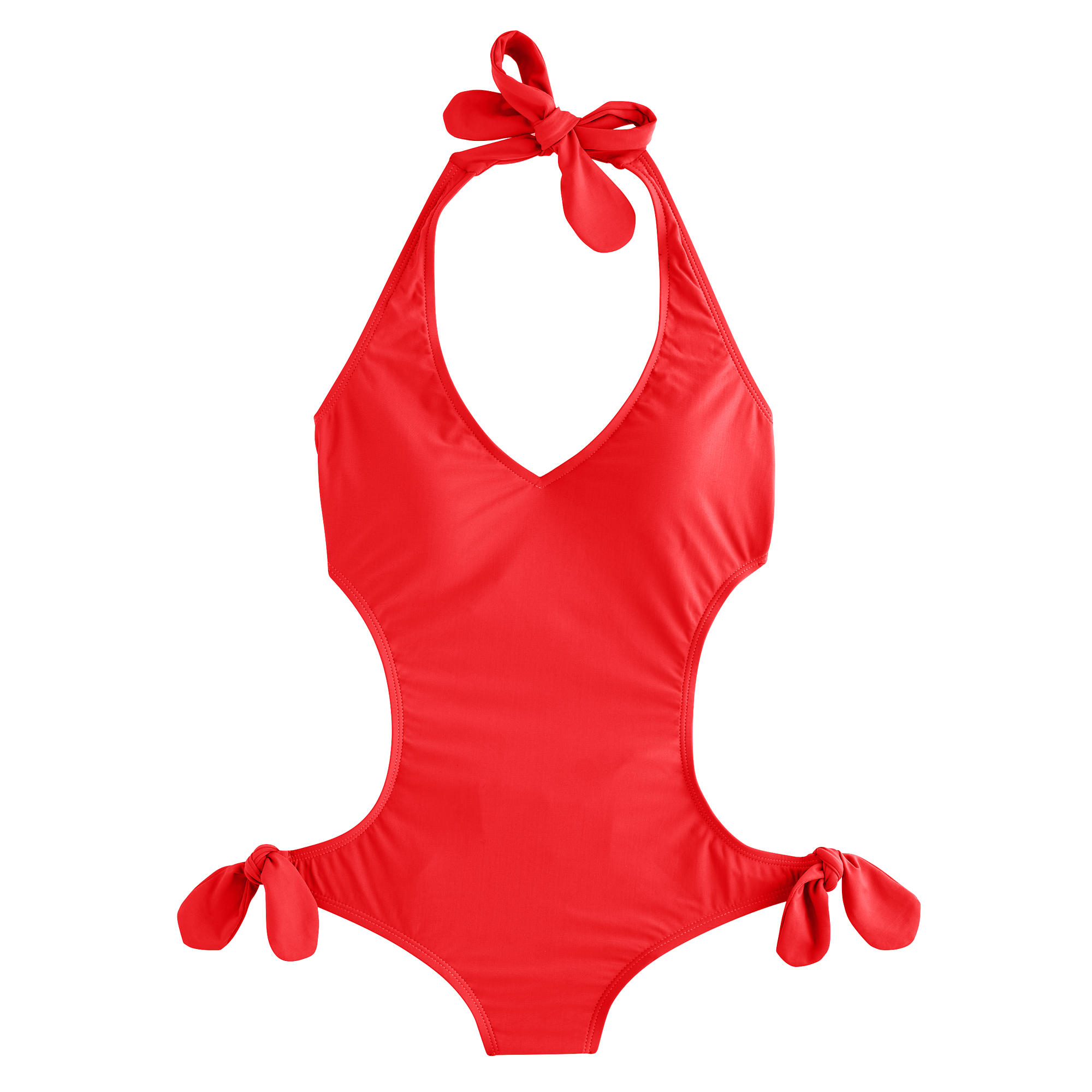 J Crew Cutout One Piece Swimsuit In Red Belvedere Red Lyst