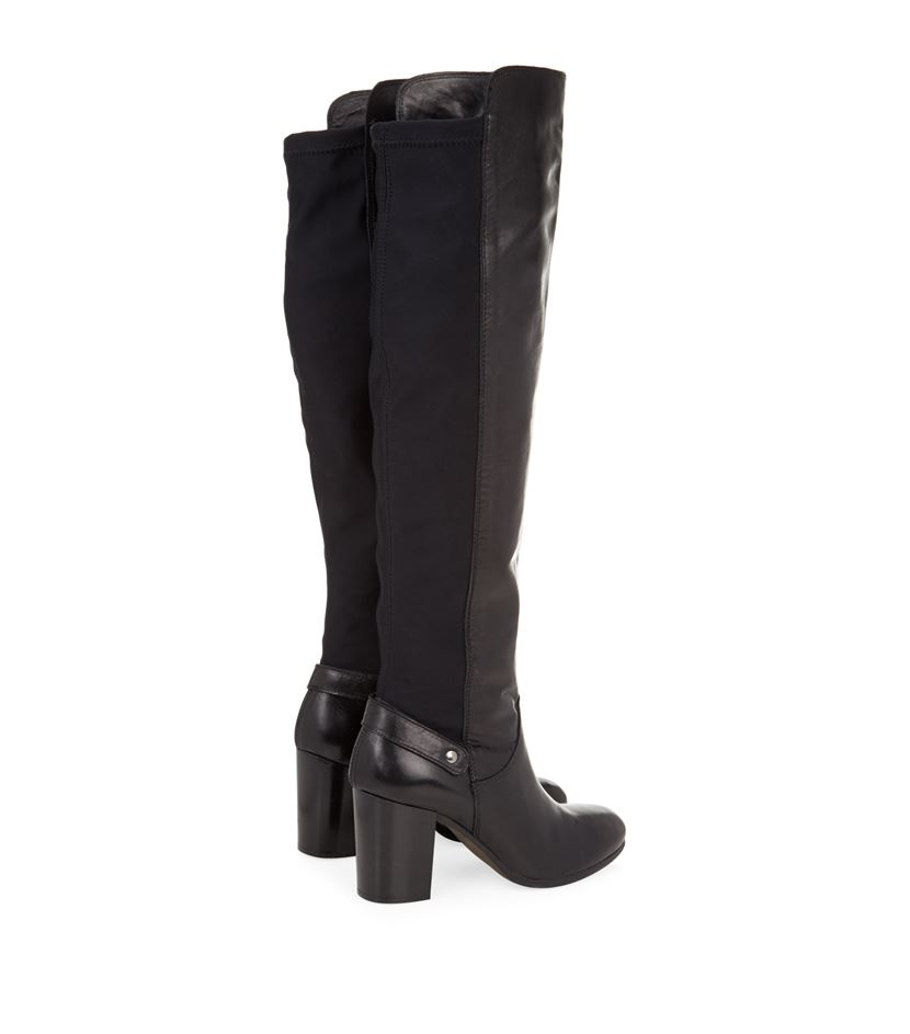 Carvela Kurt Geiger Wooden Knee Boots in Black | Lyst