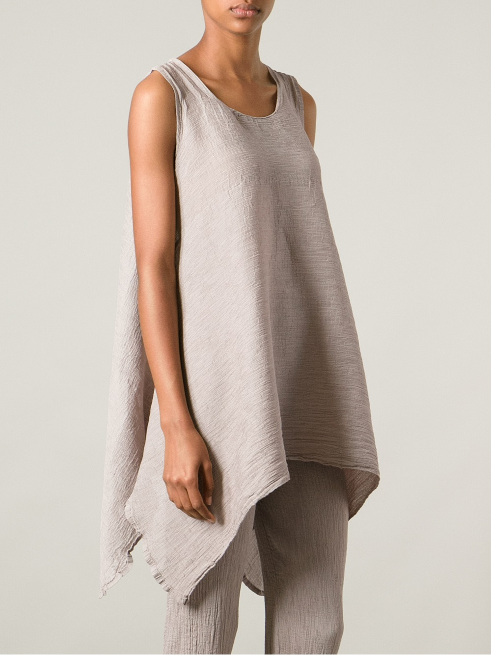 Lyst - Issey Miyake Cauliflower Sleeveless Top in Gray