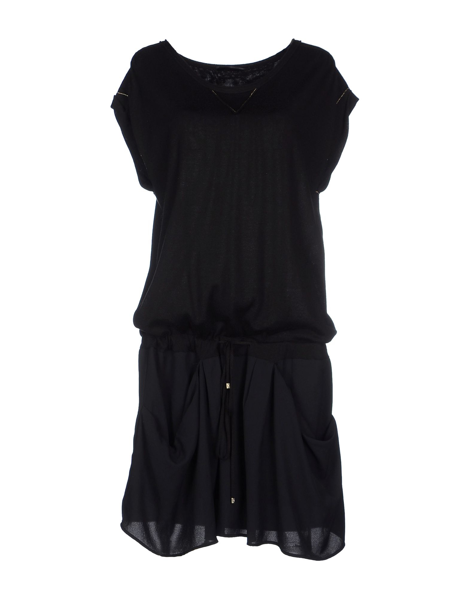 Les copains Short Dress in Black | Lyst