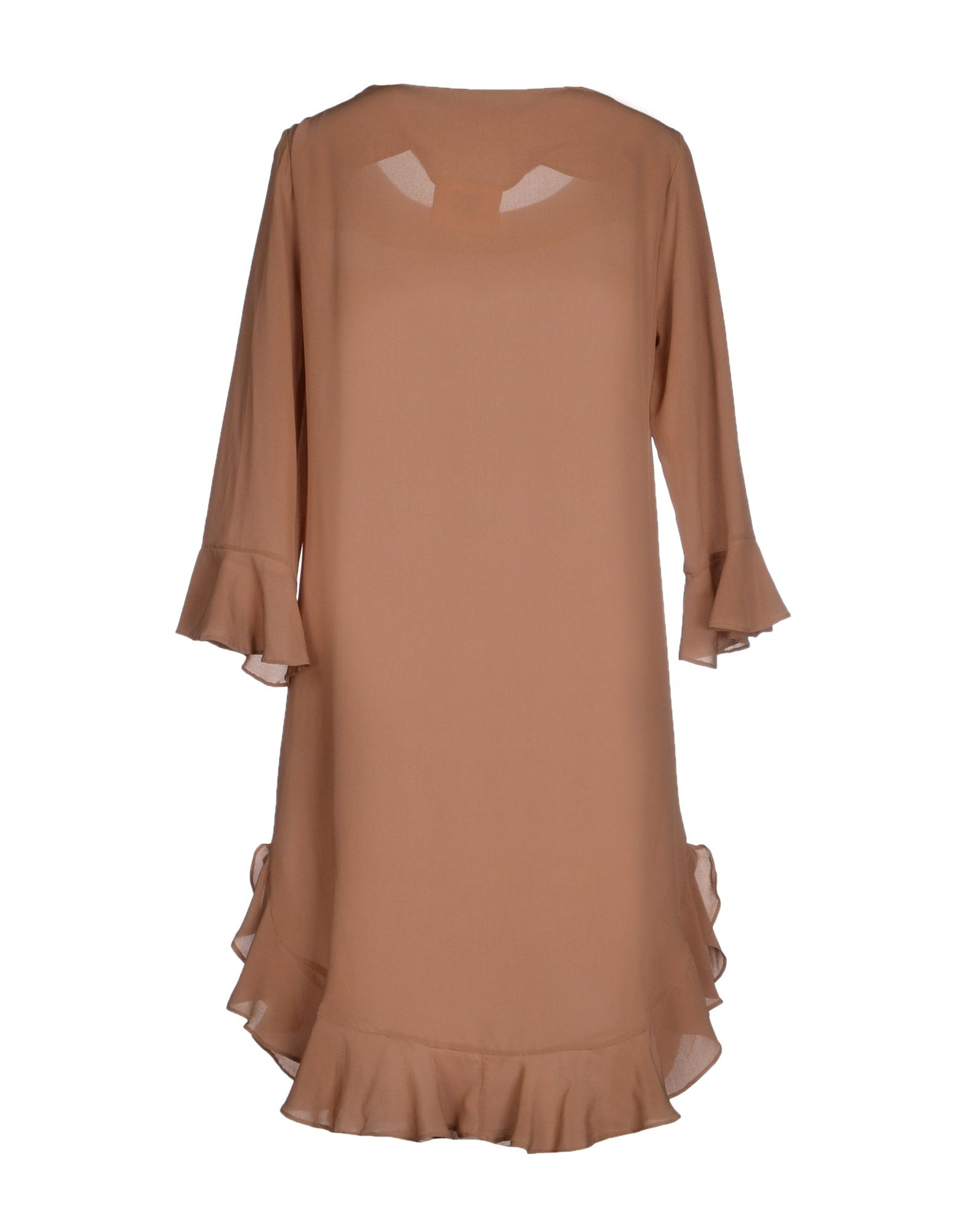 Erika cavallini semi couture Short Dress in Beige (Sand) | Lyst